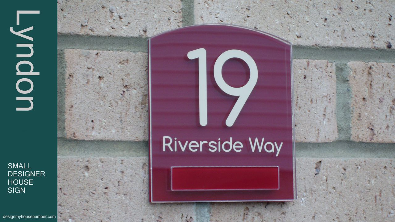 Modern Acrylic Apartment Signs – Lyndon House Sign | Stylish and ...